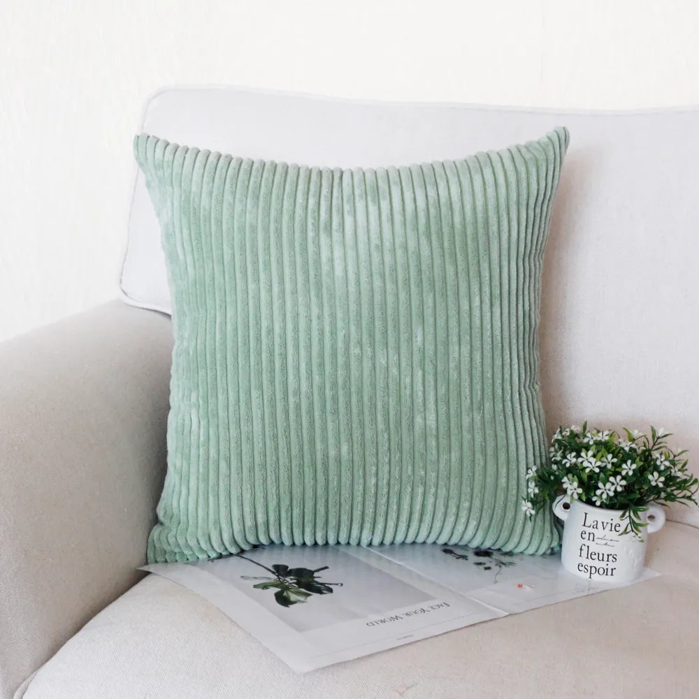 Coussin Velours Vert Amande