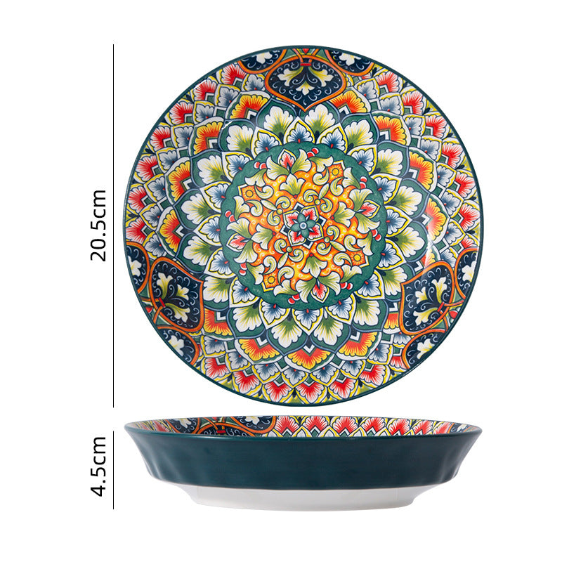 Assiette Creuse Céramique Bohème | Bohème Décor